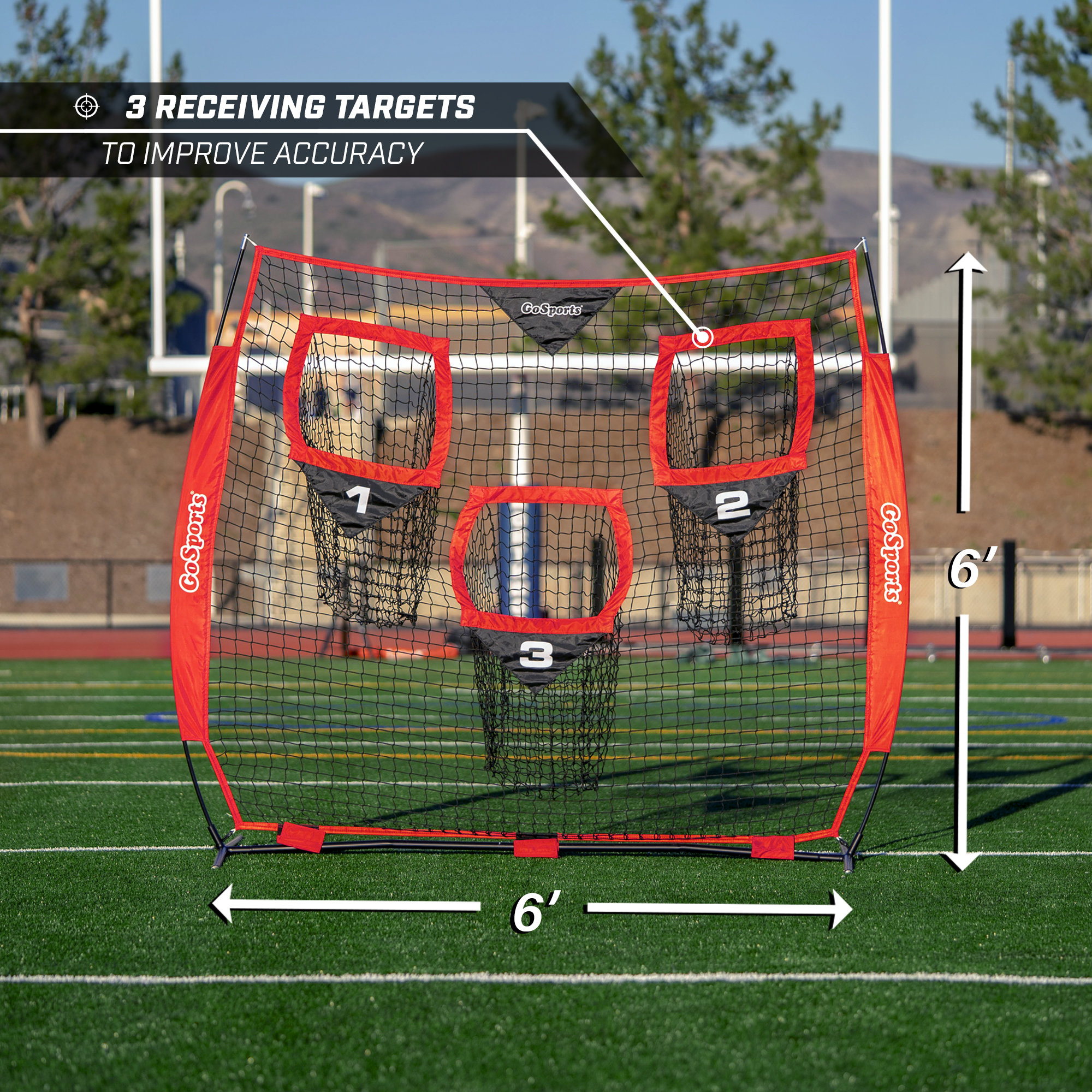 GoSports 6’x6’ Football Training Target Net - Contemporary - Outdoor ...