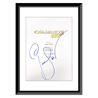 GoldenEye signed movie script cover autographed by Pierce Brosnan ...