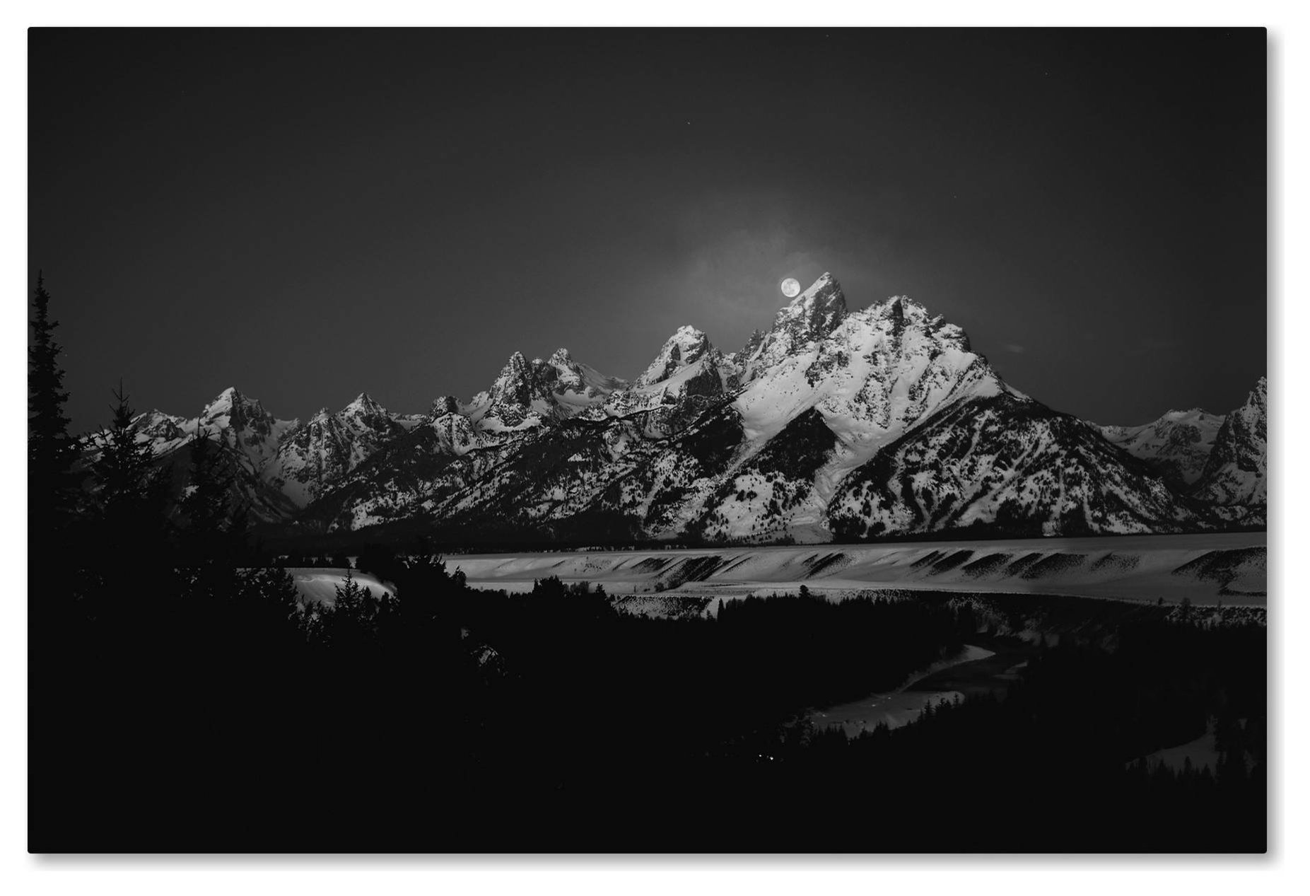 Raymond Salani Iii 'Full Moon Sets' Canvas Art, 30"x47" - Contemporary ...