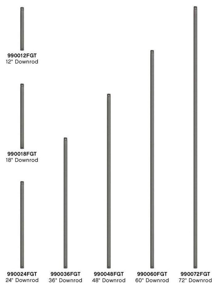 Ceiling Fan Downrod-48 Inch Down Rod Length-Graphite Finish - Downrods ...
