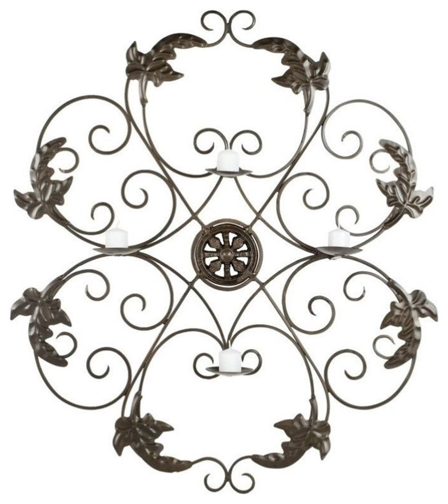 Safavieh Pillar Rustic Iron Wall Decor - Mediterranean - Metal Wall Art ...