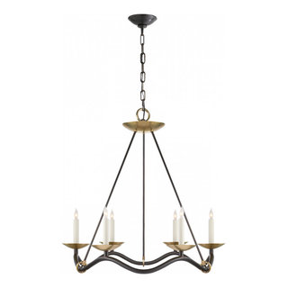 Choros Chandelier, 6-Light, Aged Iron, 28"W (S 5040AI 2JZU5 ...