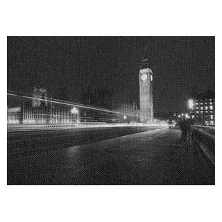 Black And White London Area Rug, 5'0"x7'0" - Contemporary - Novelty ...