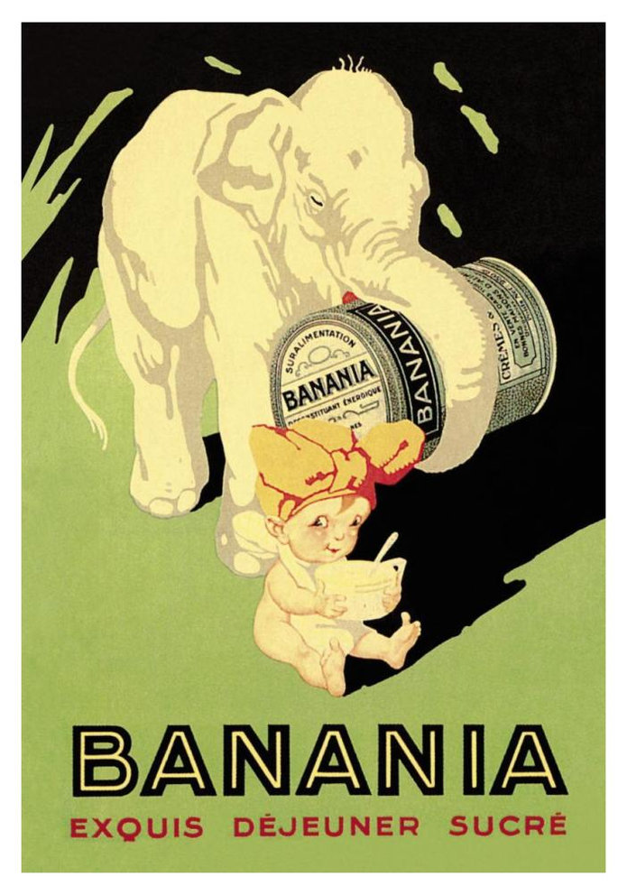 "Banania Exquis Dejeuner Sucre" Digital Paper Print by Vintage Elephant ...