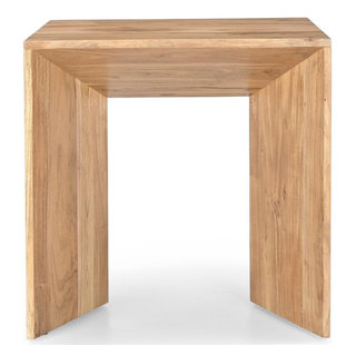 Lux Solid Wood Modern Angled End Table - Modern - Accent Chests And ...