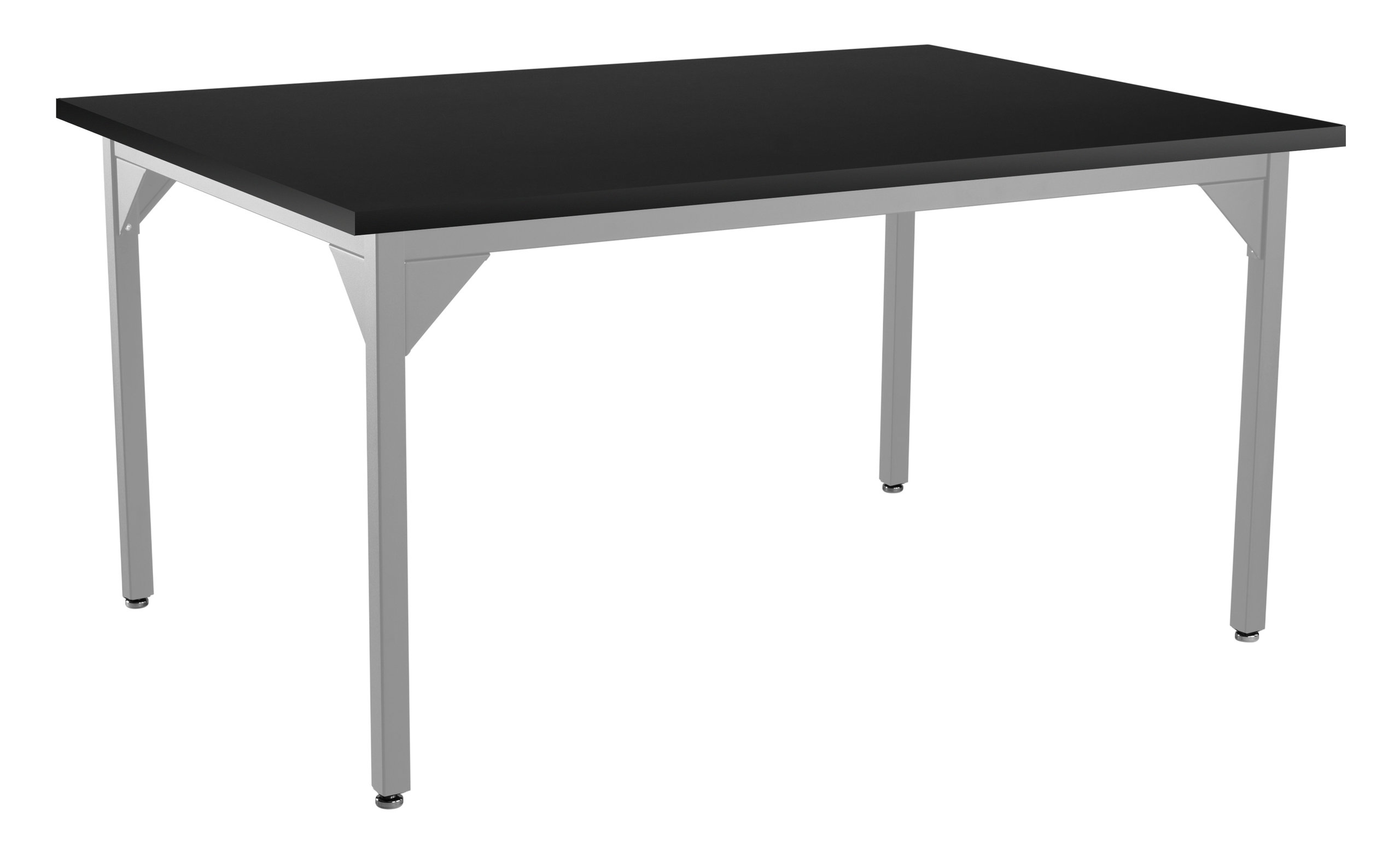 NPS Steel Fixed Height 30" Science Lab Table, ChemRes Top, Grey Frame ...