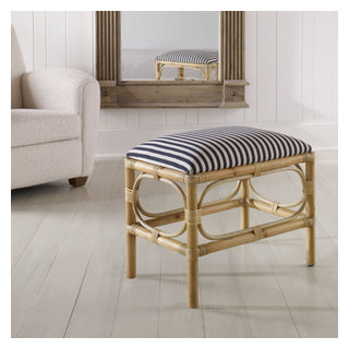 Uttermost Laguna Small Striped Bench - Tropical - Vanity Stools And ...