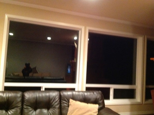 Help with window treatment for three large windows side by side