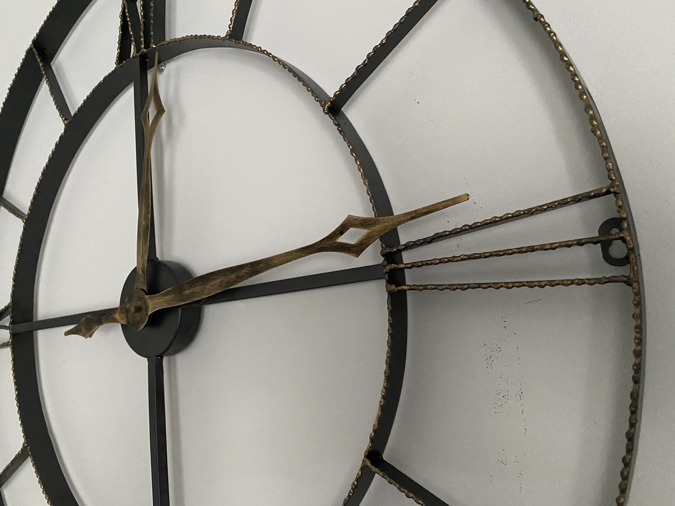 Round Wrought Iron Antique Wall Clock - Industrial - Wall Clocks - by ...