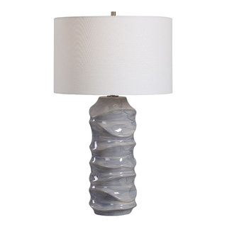 Uttermost Waves Blue and White Table Lamp - Transitional - Table Lamps ...