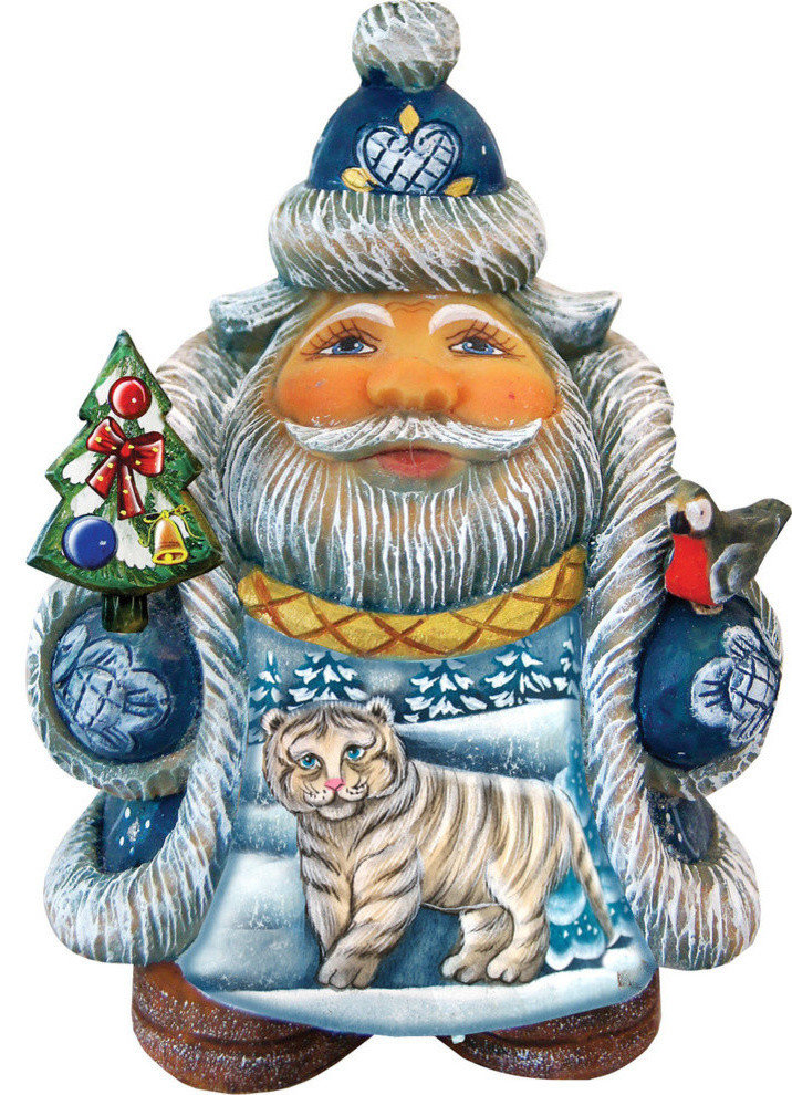 Hand Painted Cuddle Cub Santa - Traditional - Holiday Accents And ...