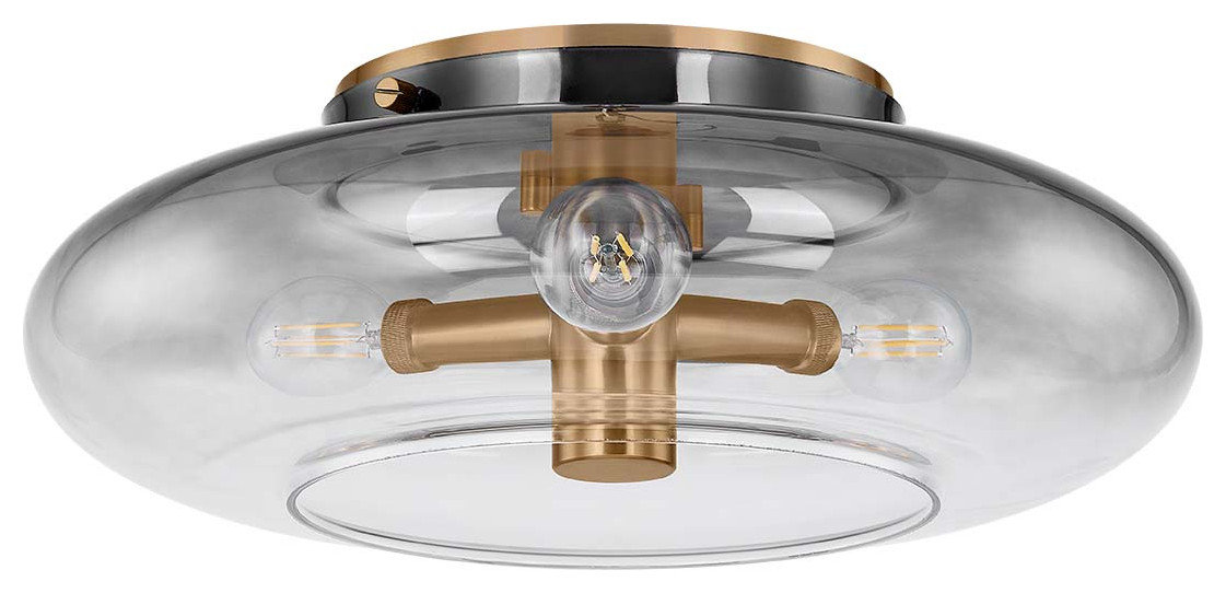 Troy Lighting C2915 Gunner 3 Light 15"W Flush Mount Ceiling ...