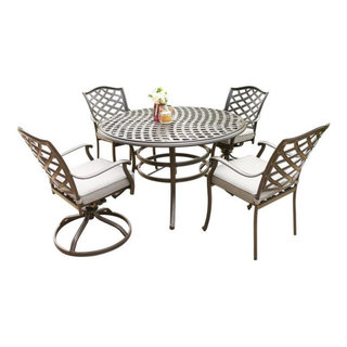 Fletcher 5-Piece Outdoor Aluminum Dining Set With Cushions ...