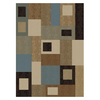 Rectangles Blue 5'3X7'3, 7'10X10'10 - Area Rugs - by Elite Fixtures | Houzz