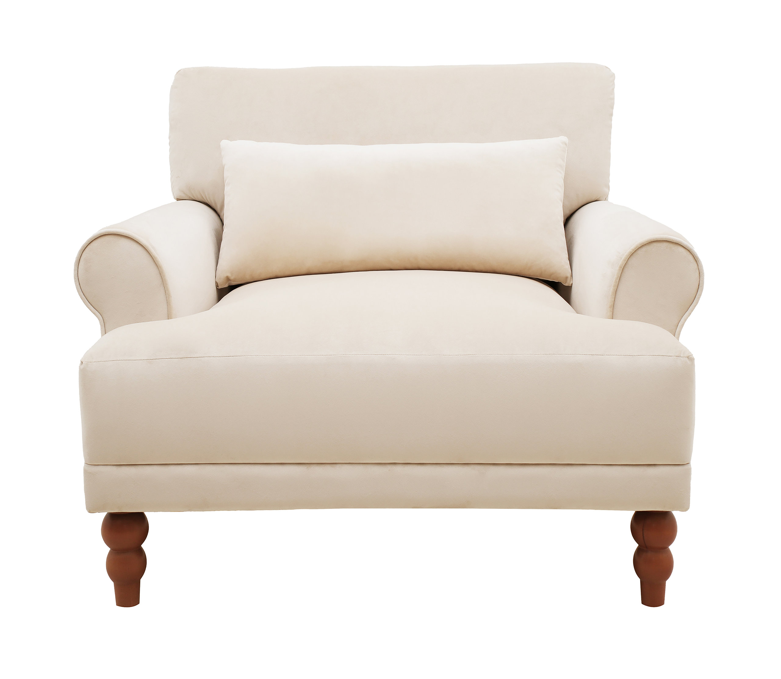 GDF Studio Boucle Upholstered Chair With Birch Wood Legs - Traditional ...
