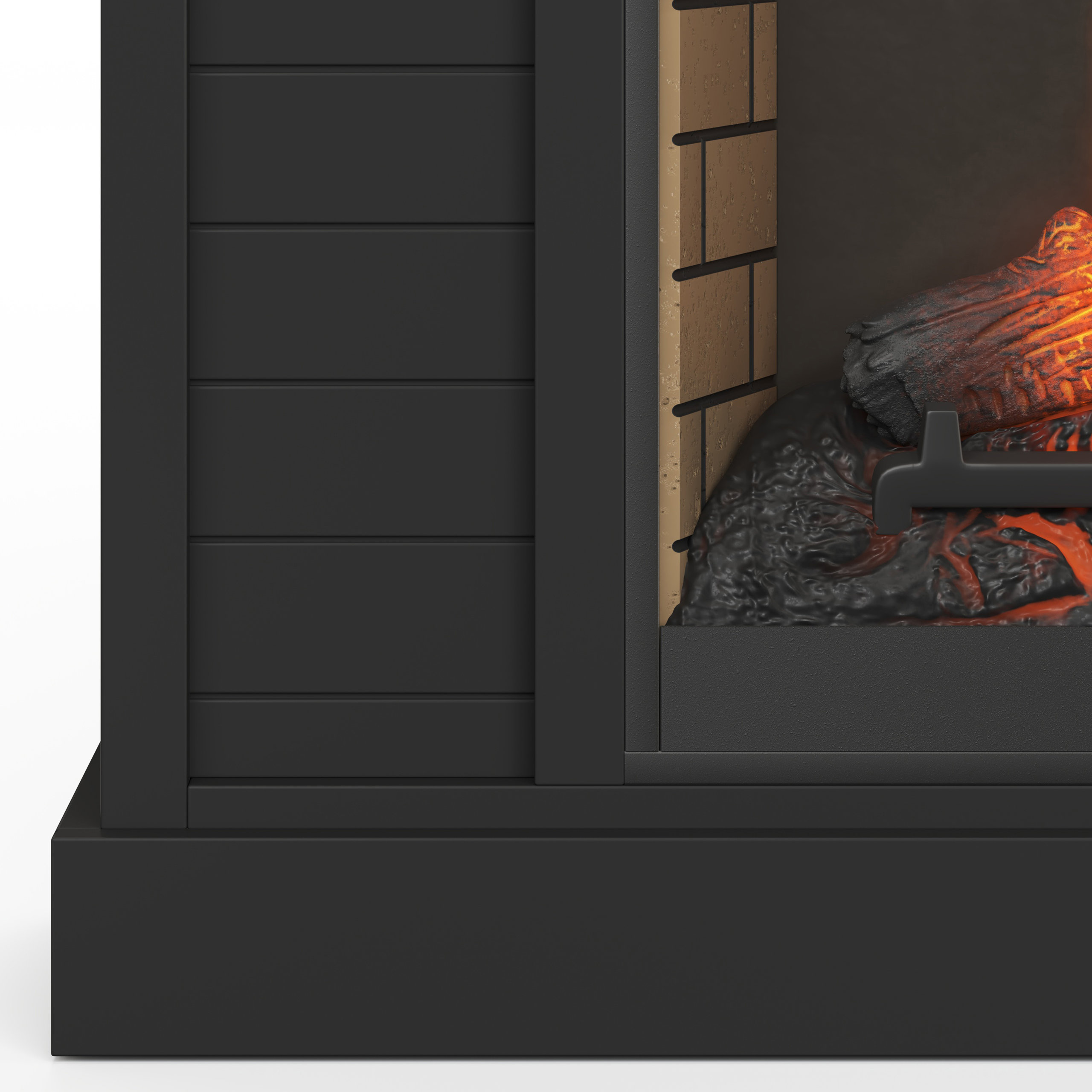 Legends Home Washington 48 inch Fireplace with Mantel, Black and ...
