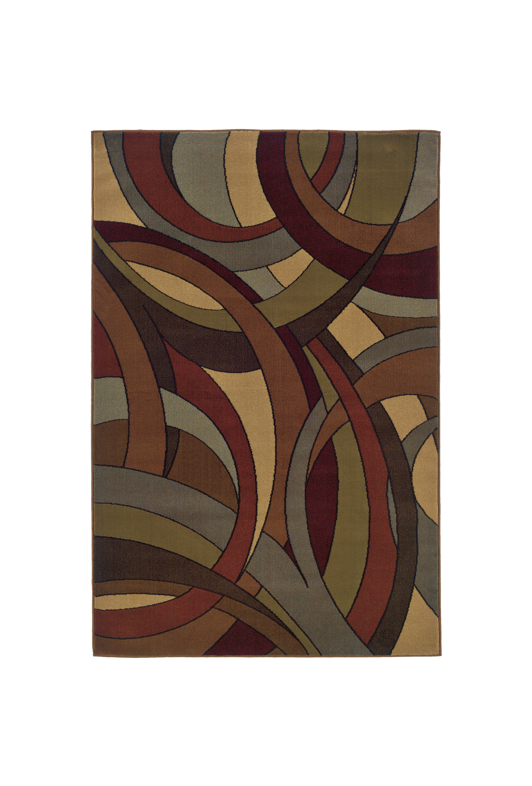 Oriental Weavers Huntington Collection Beige/Blue Abstract Indoor Area ...