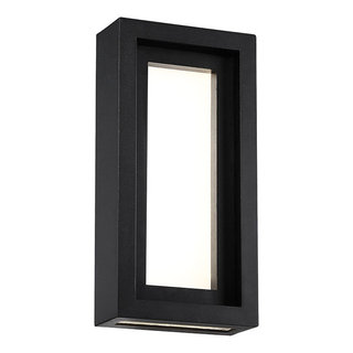 Inset 12" LED Outdoor Wall Sconce 3000K, Black, 12" - Modern - Outdoor ...