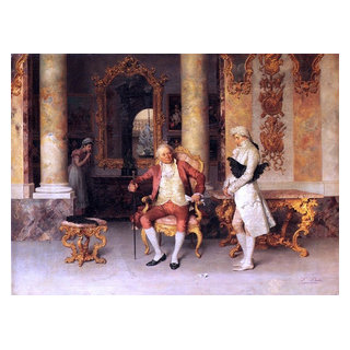 Francesco Beda The Eavesdropper - 21" x 28" Premium Canvas Print ...