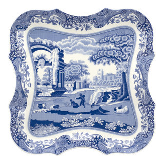 Spode Blue Italian 14 Inch Devonia Tray - Farmhouse - Serving Trays ...