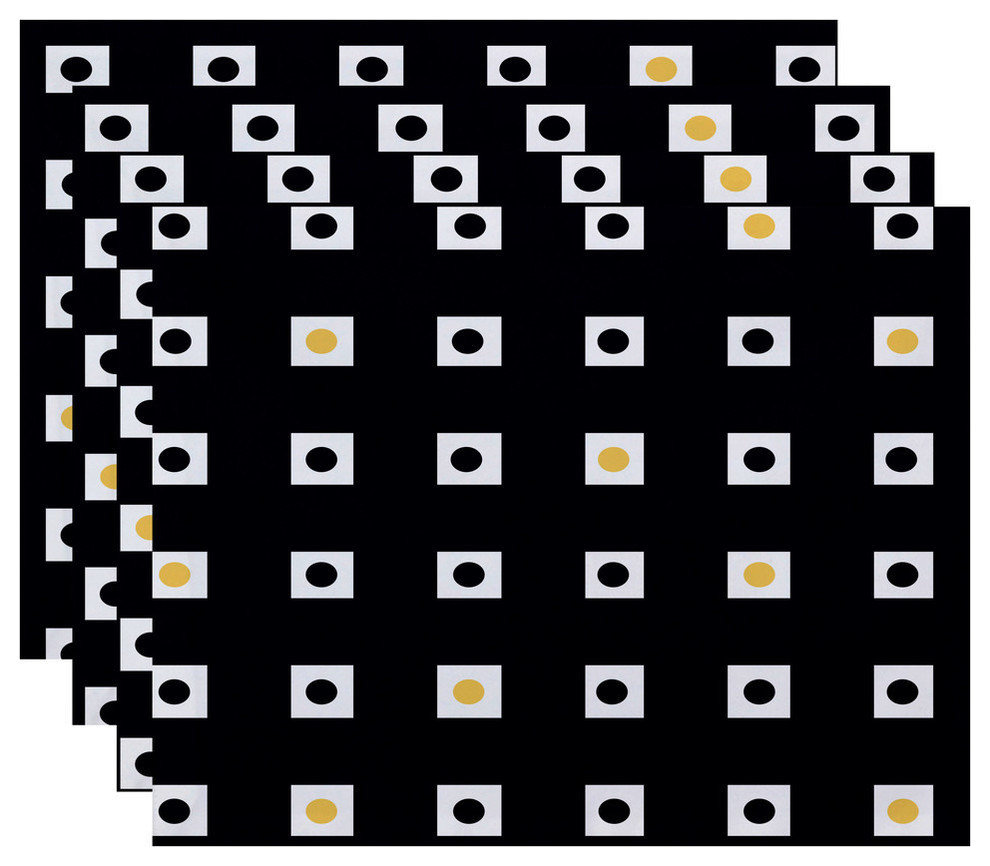 Hip To Be Square Geometric Print Placement, Set of 4 - Contemporary ...