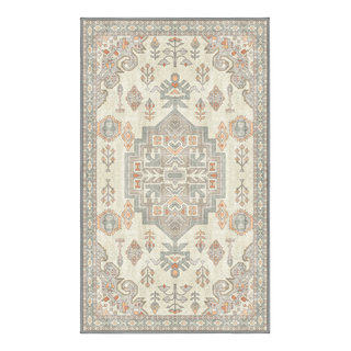 Washable Peace Vintage Blush Area Rug, Rectangle 2'x4' - Southwestern ...