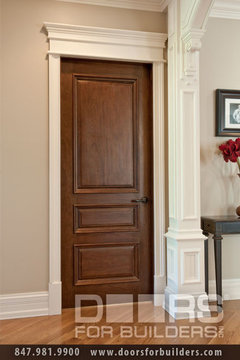 Cream trim/dark wood doors