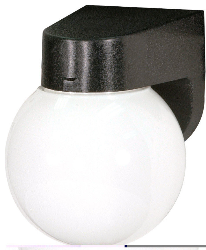1 Light 6" Porch, Wall Lexan Globe - Traditional - Outdoor Wall Lights ...