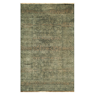 Shalimar Hand-Knotted Rug, Blue, 5'6"x8'6" - Contemporary - Area Rugs ...
