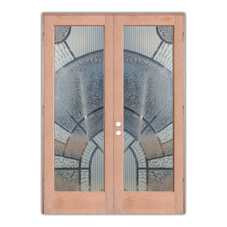 Front Doors - Matrix Arcs Frosted Glass Design - 30" x 80" - CUSTOMIZE ...