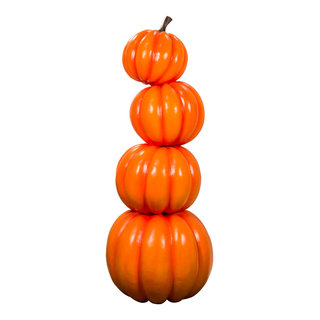 6' Stack Of 4 Pumpkins - Farmhouse - Holiday Accents And Figurines - by ...