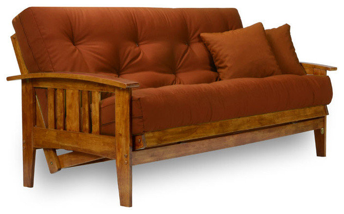 Westfield Wood Futon Frame, Solid Hardwood, Full - Transitional - Futon ...