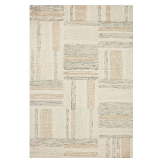 Geometric Hand-Tufted Wool Milo Area Rug, 2'3"x3'9" - Contemporary ...
