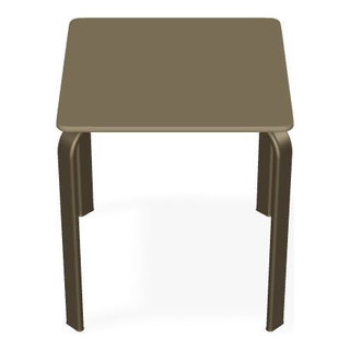 18" Square Marine Grade Aluminum Outdoor End Table - Transitional ...
