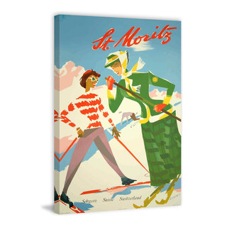 "St. Moritz" Painting Print on Wrapped Canvas, 20"x30" - Contemporary ...