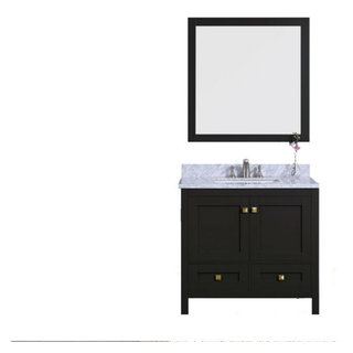 Gibson Sink Vanity, Mirror, Without Faucet - Transitional - Bathroom ...