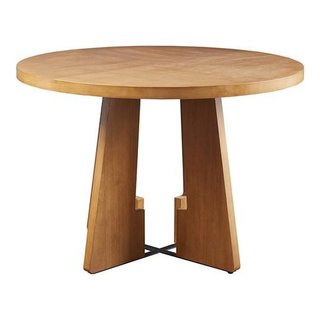 Kennedy Dining Table Pecan Ø44 x 30H - Contemporary - Dining Tables ...