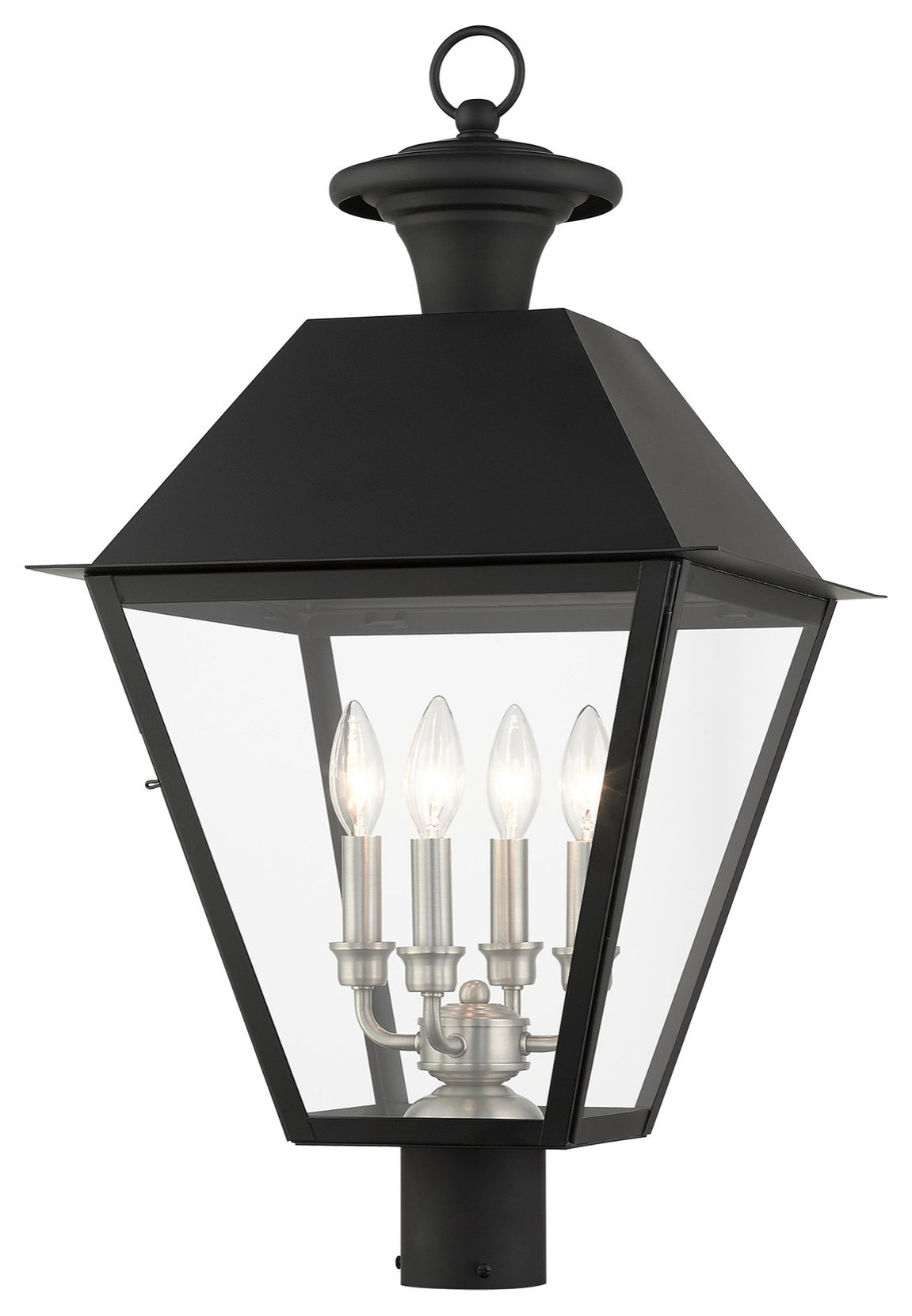 Black Classic, Colonial, Historical, Timeless Outdoor Post Top Lantern ...