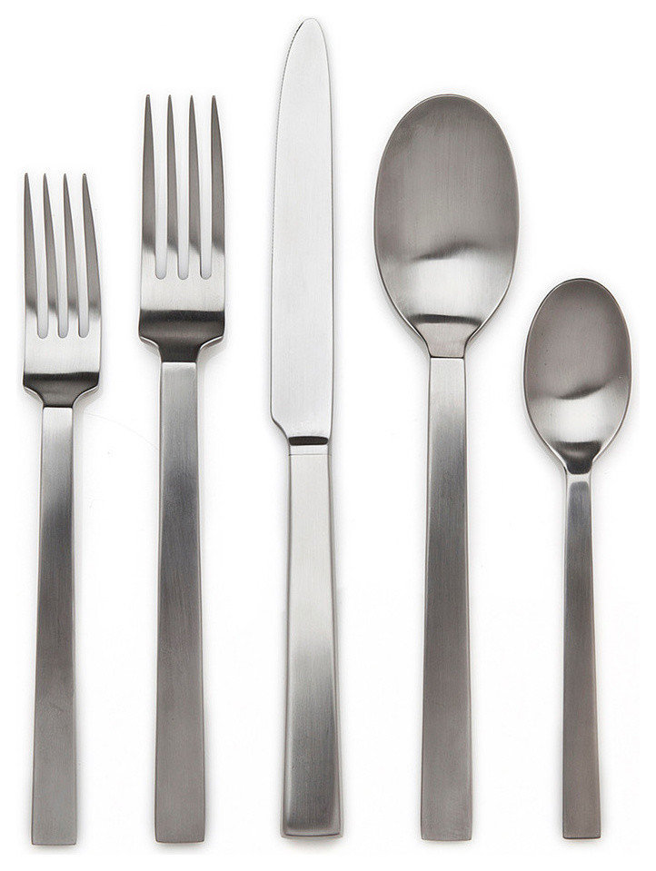 Ricci Argentieri 18/10 Rapallo Satin 5-Piece Set - Contemporary ...