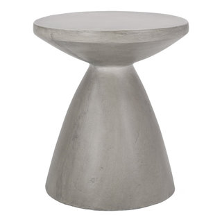 Inkwood Outdoor Lightweight Concrete Side Table, Concrete Finish ...
