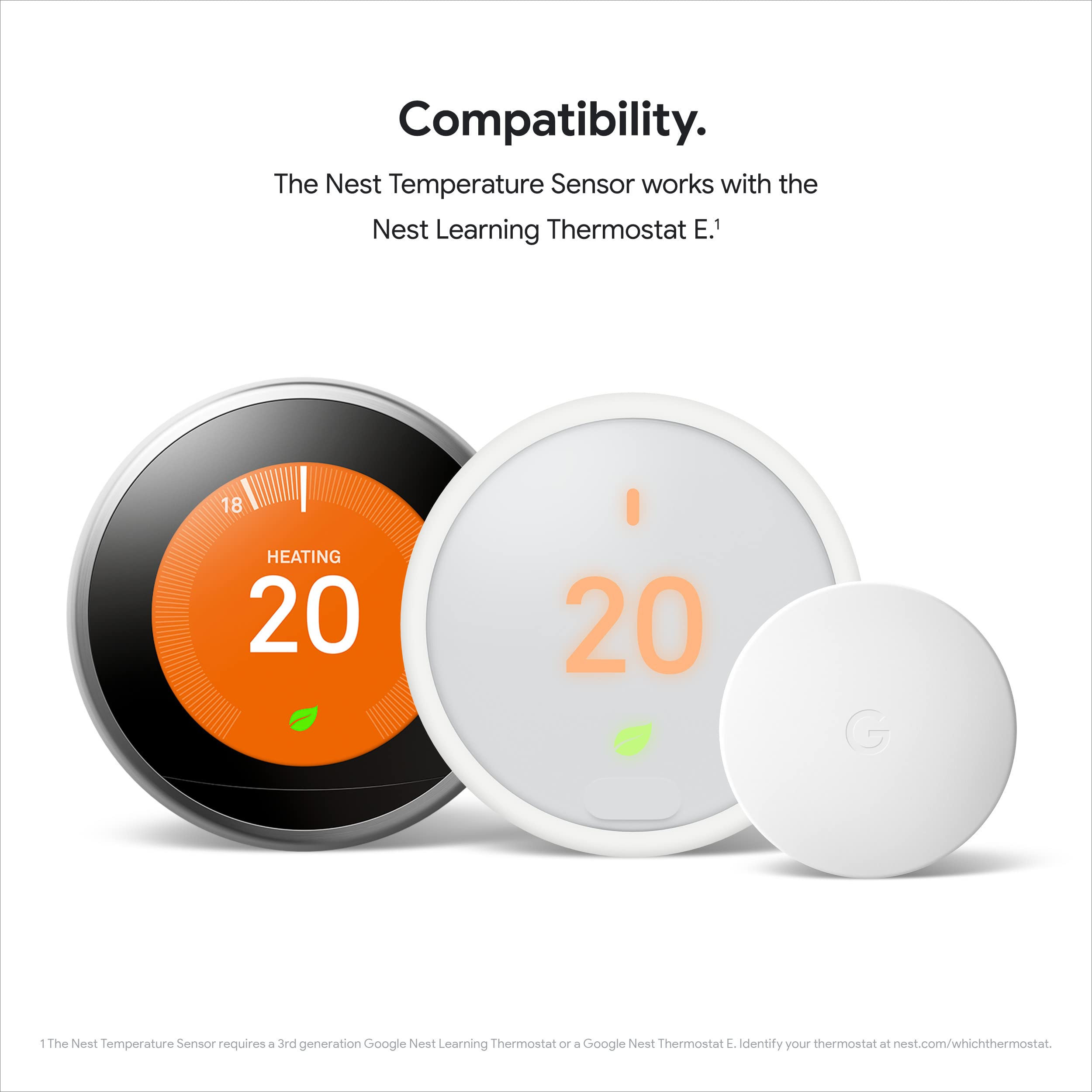 Nest Temperature Sensor- That Works With Nest Learning Thermostat and ...