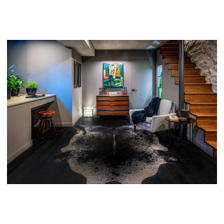 Philadelphia Rowhome Residence - Midcentury - Basement - Philadelphia ...