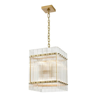 Allure 8 Light Pendant, Aged Brass - Contemporary - Pendant Lighting ...