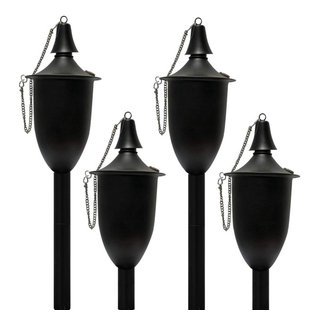 Small Elegant Tiki Style Torch With Pole and Snuffer - Transitional ...