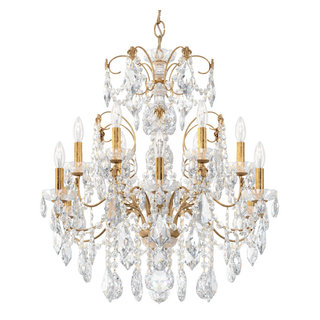 Century 12 Light Chandelier French Gold Clear Heritage Crystal ...