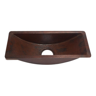 Rectangular Bar Copper Sink Undermount Or Drop In - Rustic - Bar Sinks ...