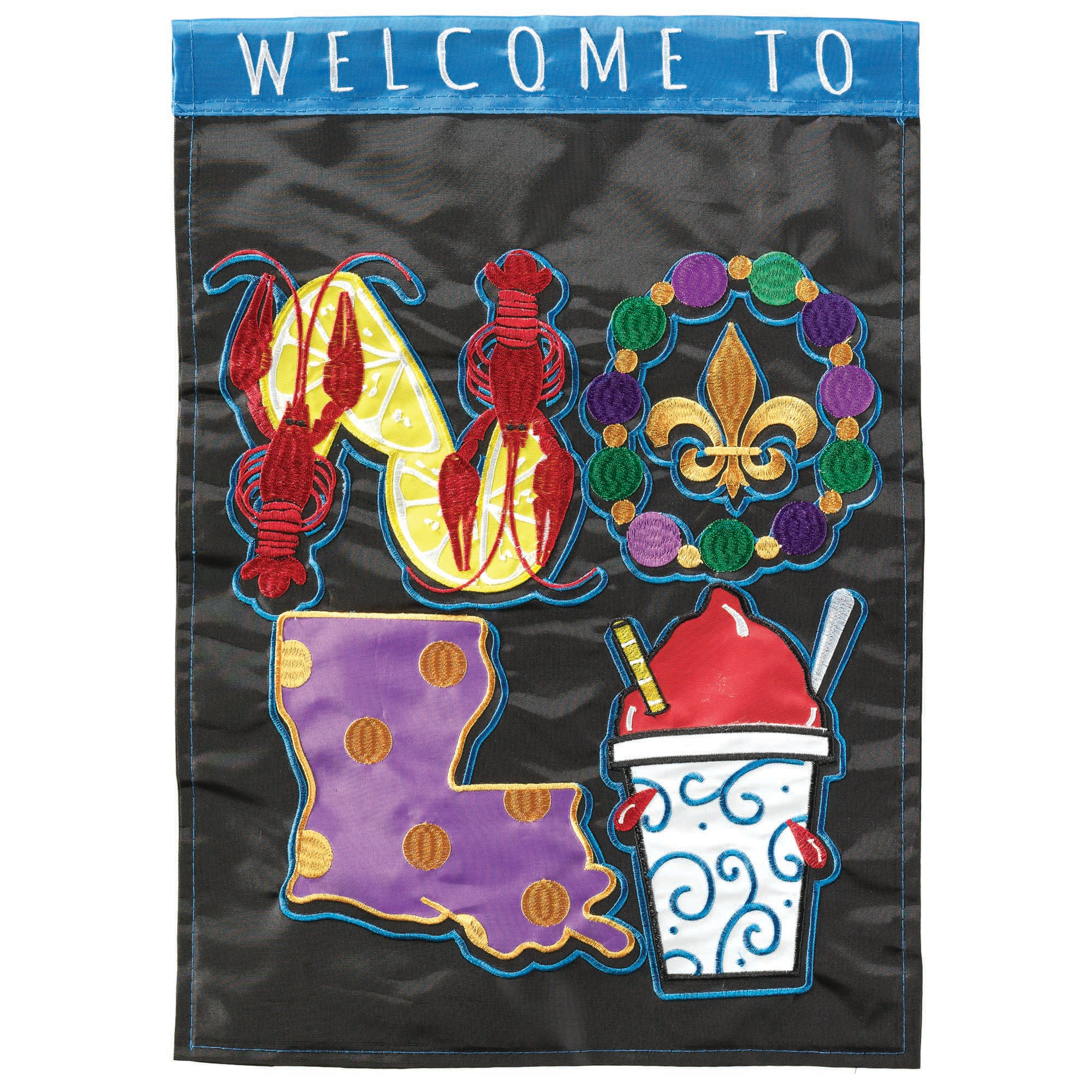 Welcome To Nola Flag, Large - Traditional - Flags And Flagpoles - by ...