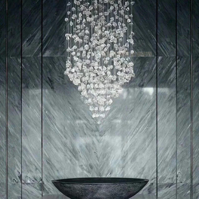 Rainfall Glass Gem Chandelier - Contemporary - Chandeliers - by Akari ...