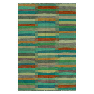 Winchester Kilim Jeannine Orange/Purple Rug, 3'10x5'10, 3'10x5'10 ...