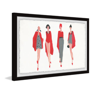 "Catwalk Professionals" Framed Painting Print, 45"x30" - Contemporary ...